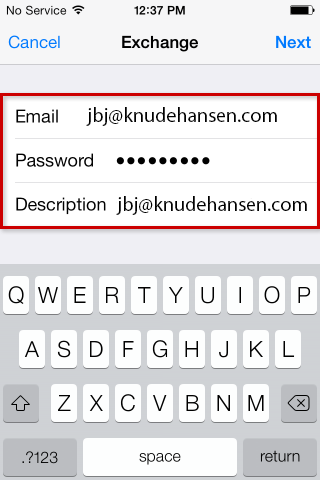 How to connect your Iphone to Exchange 2013 – KNUD E. HANSEN A/S